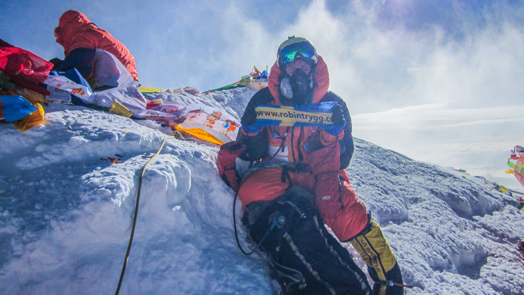 On the highest mountain in the world! Congratulations Robin! | C2 ...