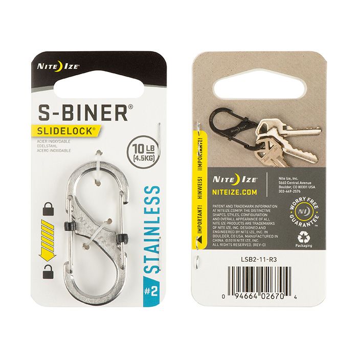 C2 Vertical Safety | Nite Ize S-Biner® SlideLock® #2 – Stainless